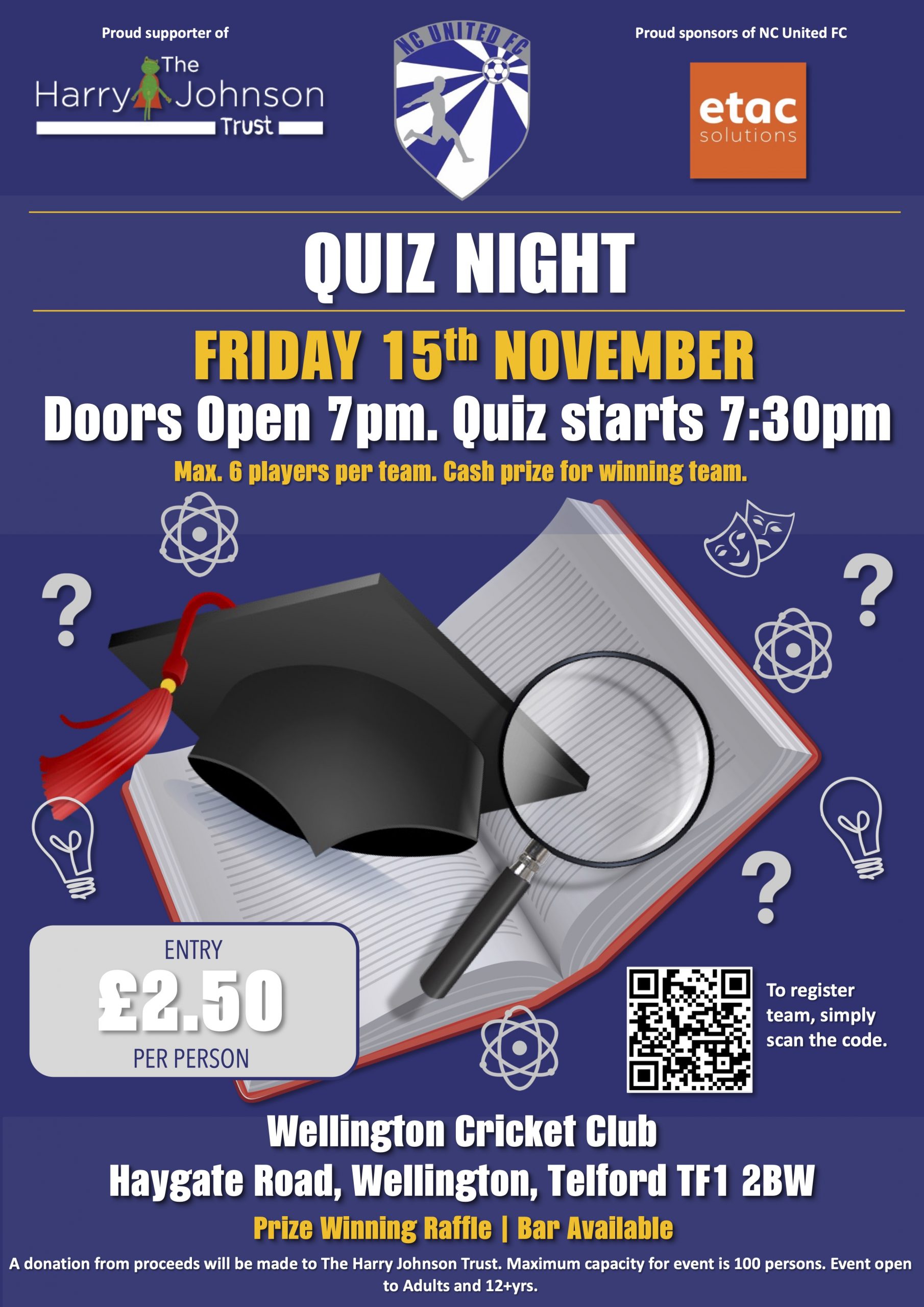 Time to test your brain! – Quiz Night 2024 – NC United FC